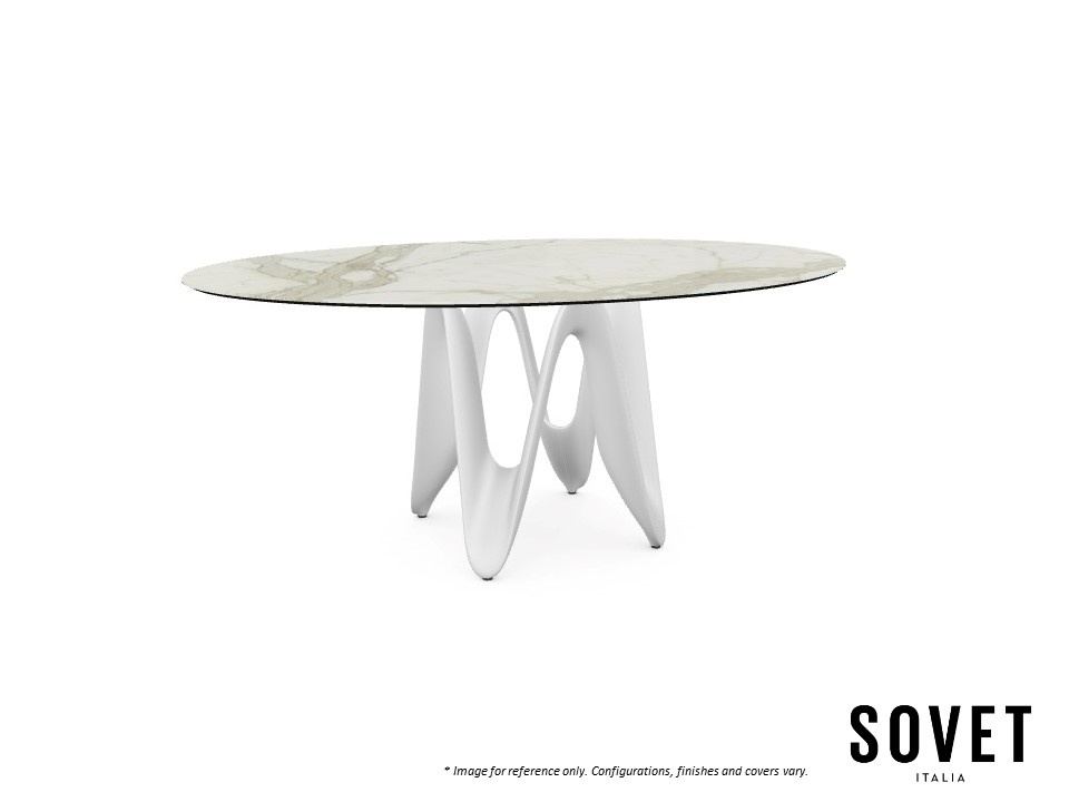 LAMBDA ELLIPTICAL DINING TABLE. - Westhill Interiors
