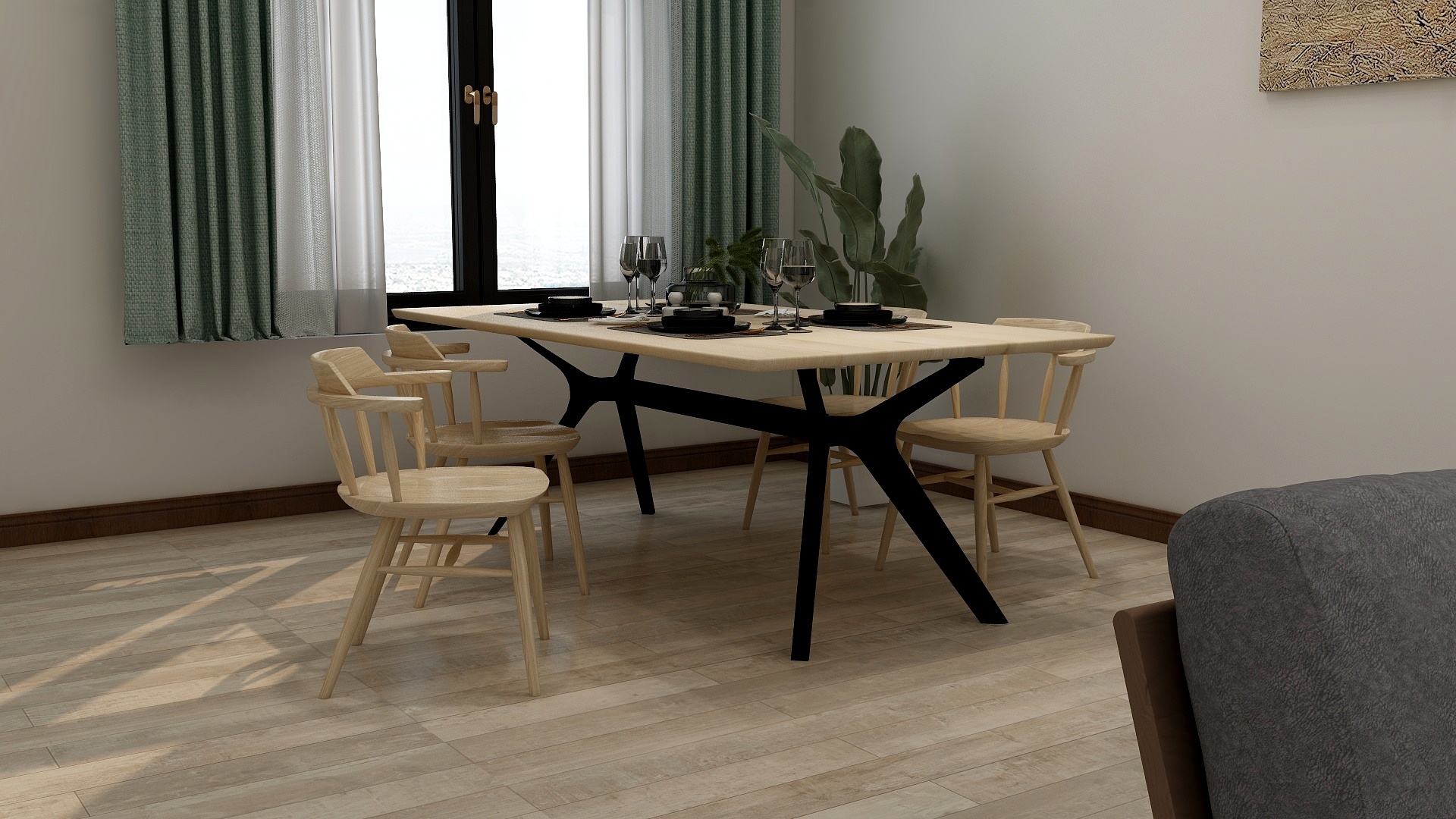 Ichiro Dining Table | Authentic Japanese Solid Wood Furniture - Westhill Interiors