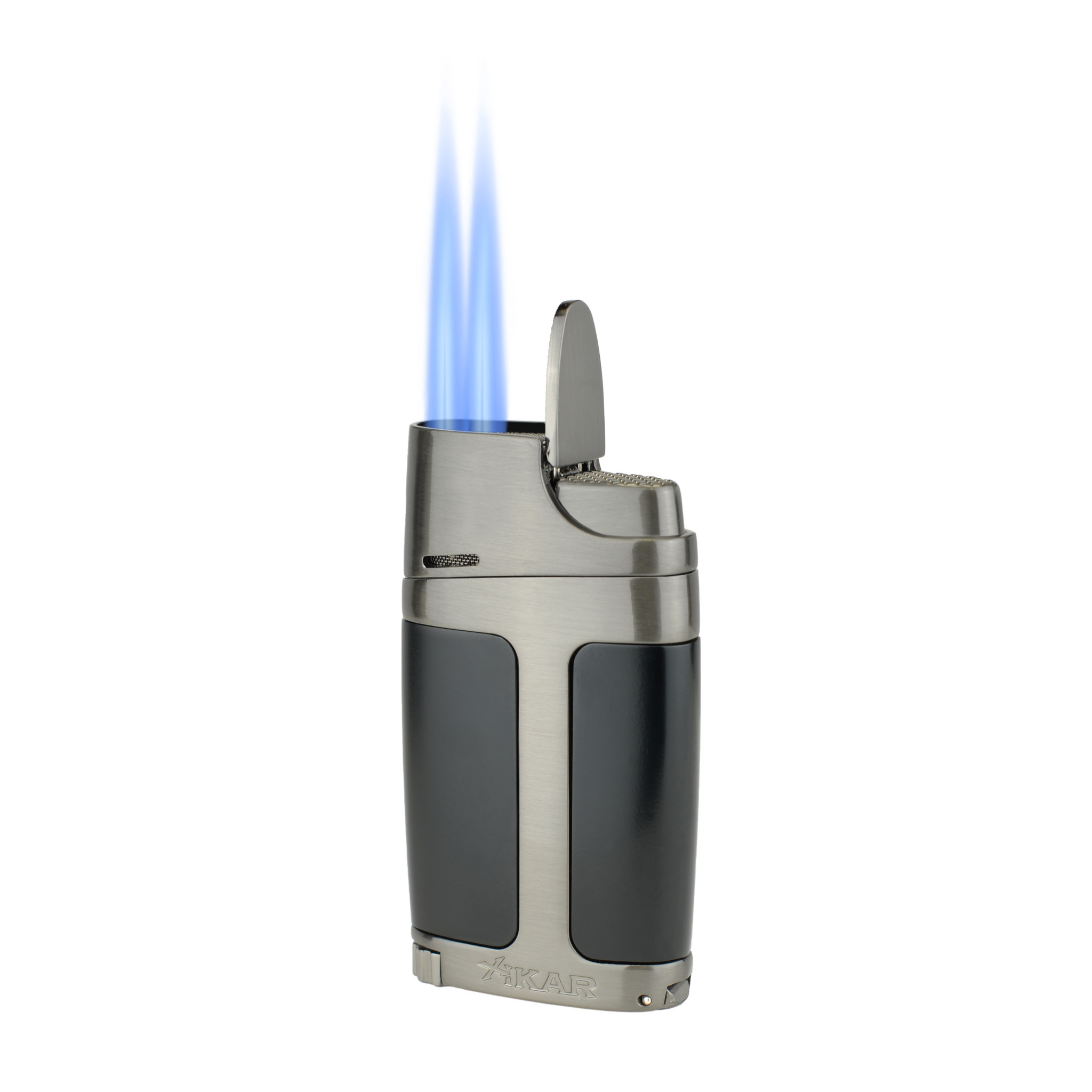 Xikar ELX Double Jet Flame Lighter, Black & Gunmetal XI-550BKG2 - Cigar ...