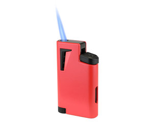 Xikar XK1 Angled Single Jet Flame Lighter, Red XI-555RD - Cigar Spartan