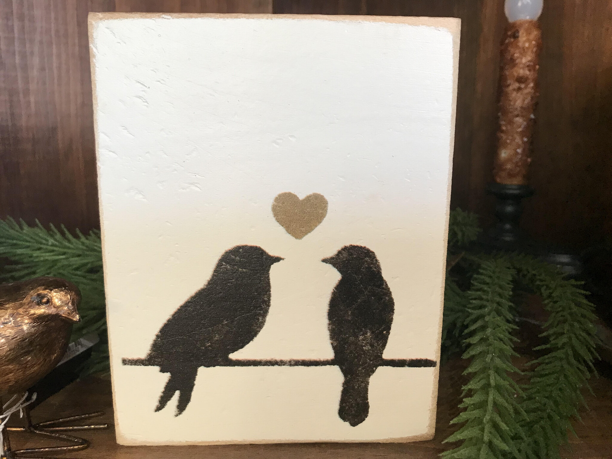 Love Birds Sign - The Gift Horse Candle Shop