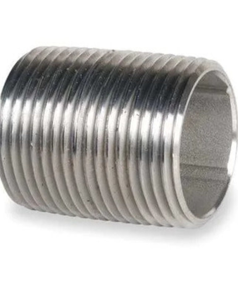 Stainless Steel Close Nipple - 1/2", 3/4" or 1" Close Nipple ...