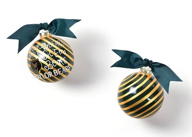 Baylor Word Collage Glass Ornament coton colors - mlynnedesigns