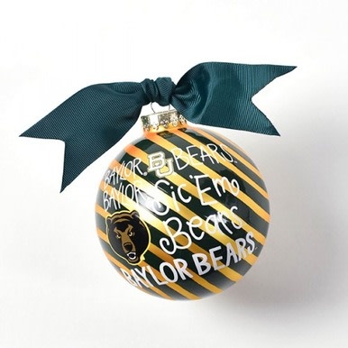 Baylor Word Collage Glass Ornament coton colors - mlynnedesigns