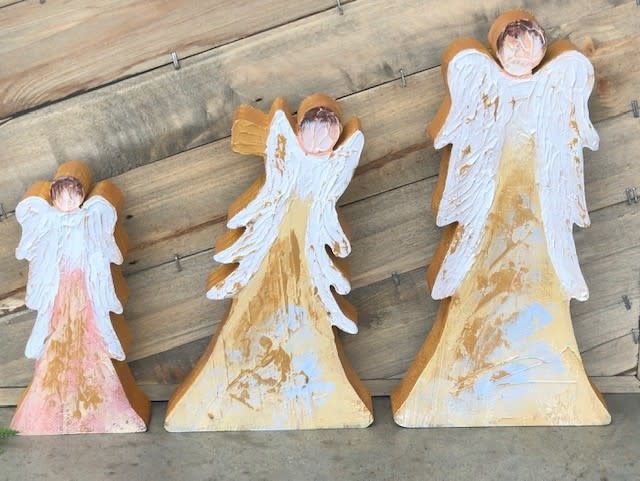 Painted Angel Block - mlynnedesigns