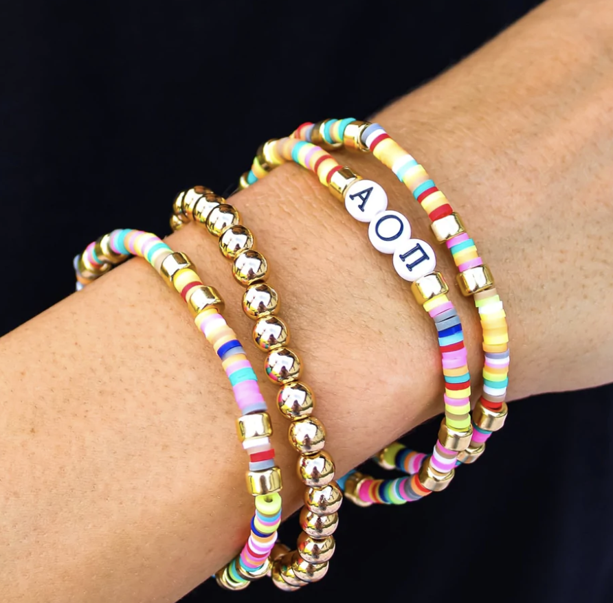 sorority bracelet stack greek - mlynnedesigns