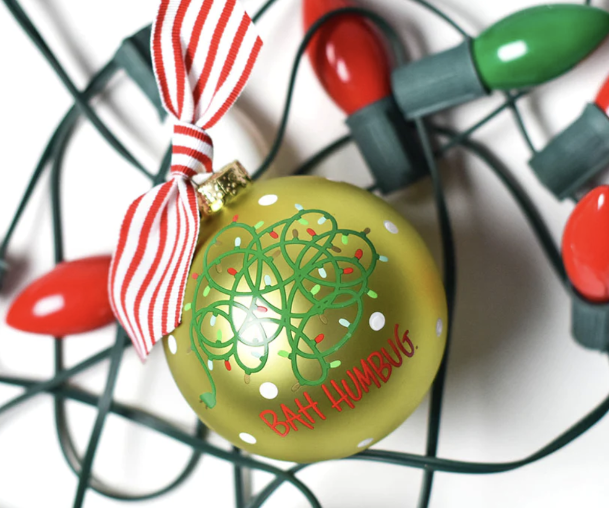 tangled christmas lights glass ornament coton colors - mlynnedesigns