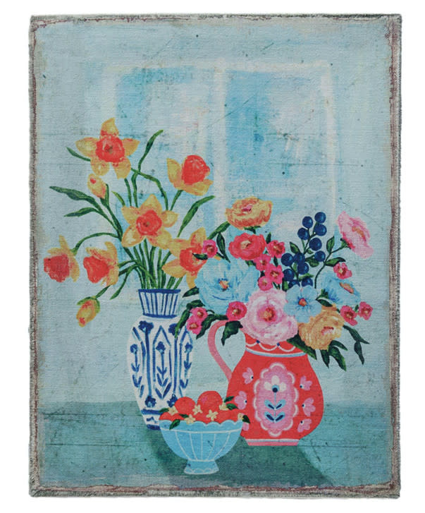 floral canvas artwork emily little - mlynnedesigns