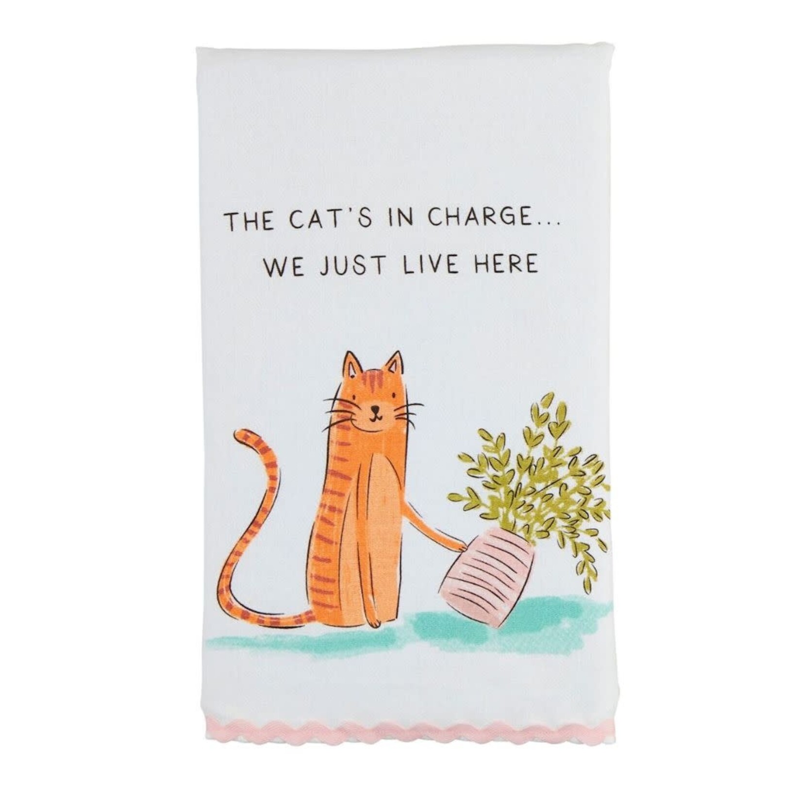 cat ric rac towels mud pie - mlynnedesigns