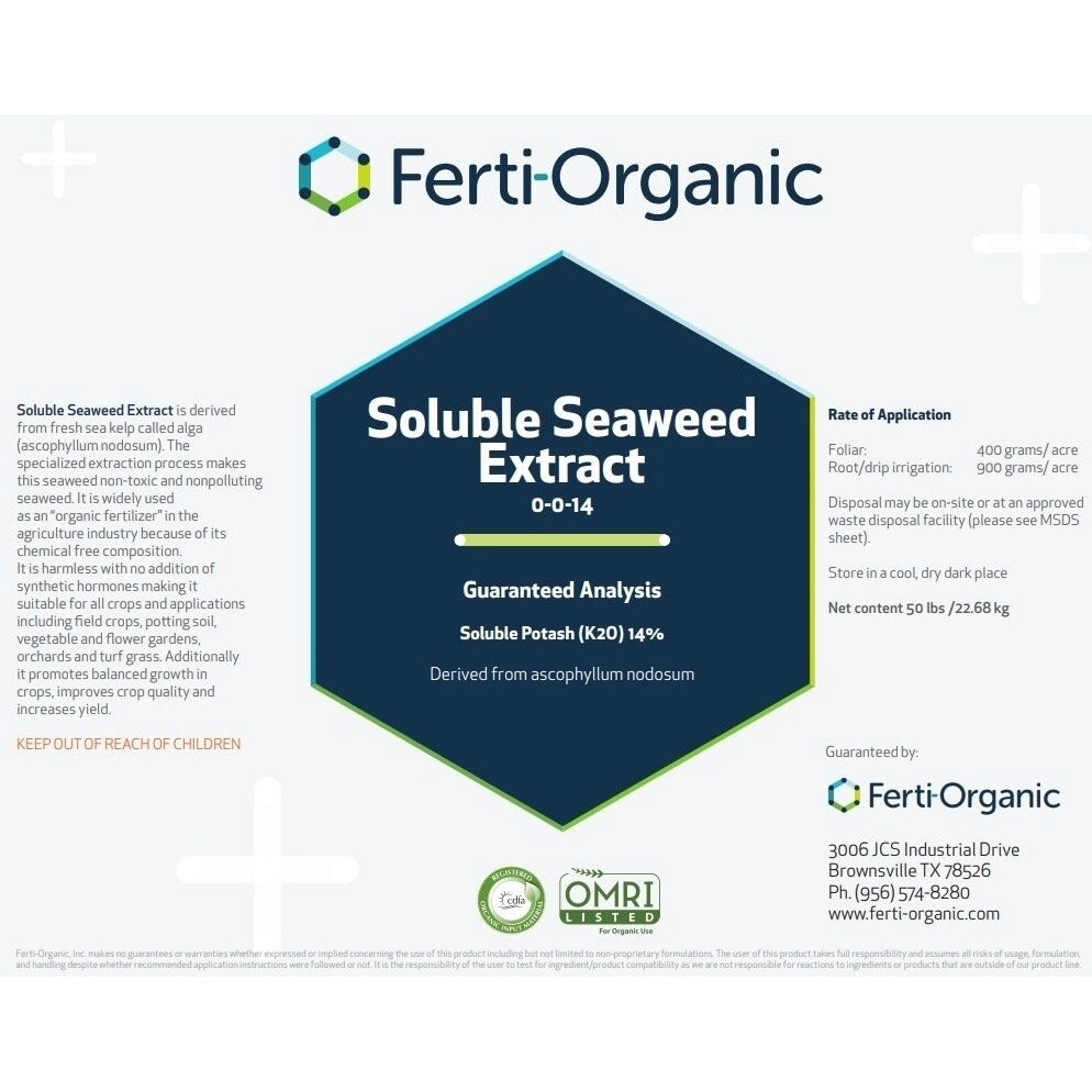 Ferti-Organic Soluble Seaweed Extract (Flakes) 50 lb. - Biologic Crop ...