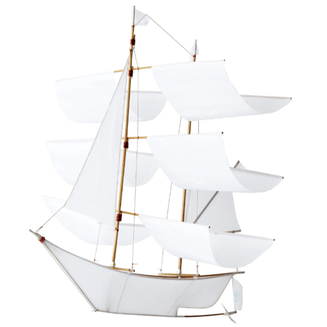 Sailing Ship Kite Small White - American Folk Art Museum