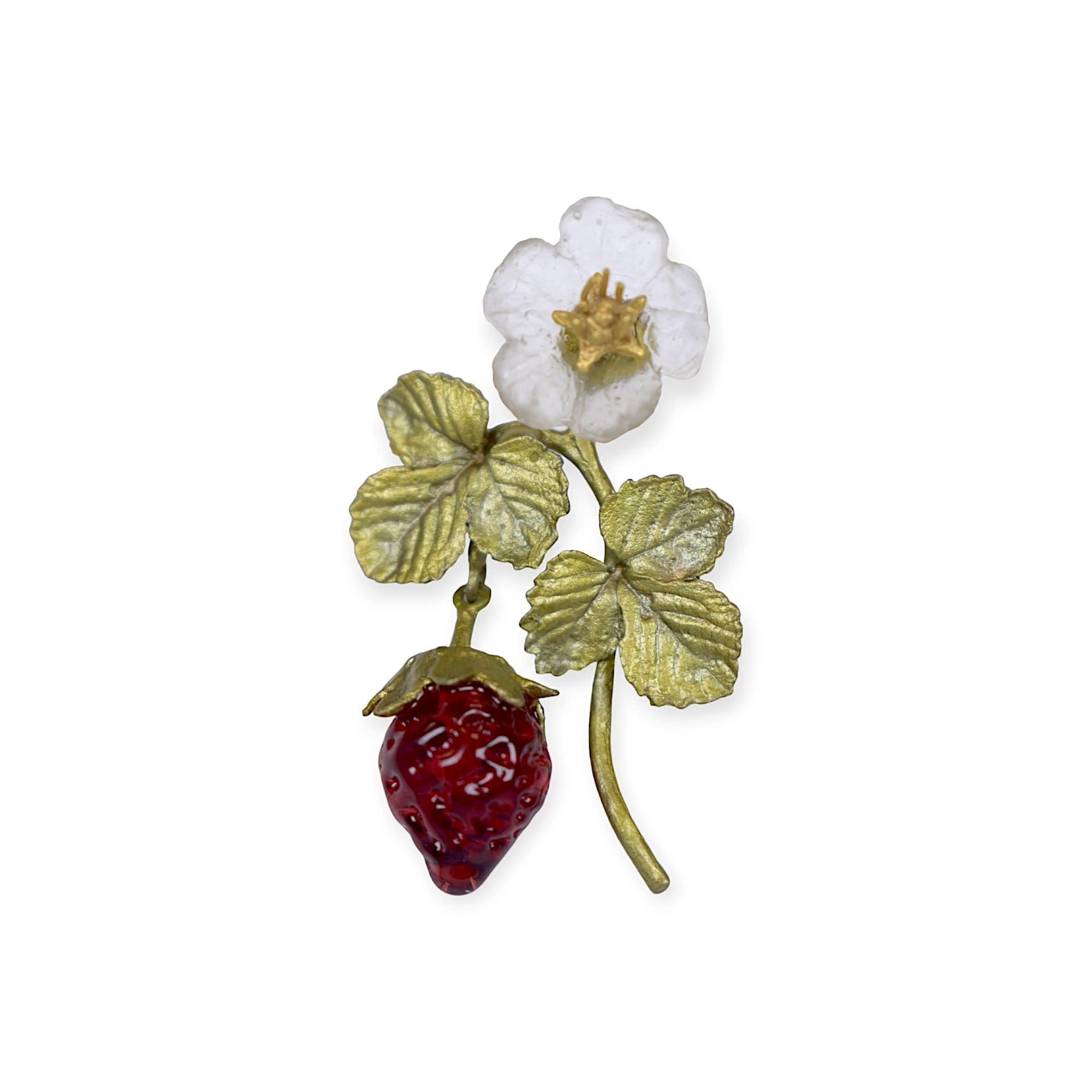 Strawberry and Flower pin - American Folk Art Museum
