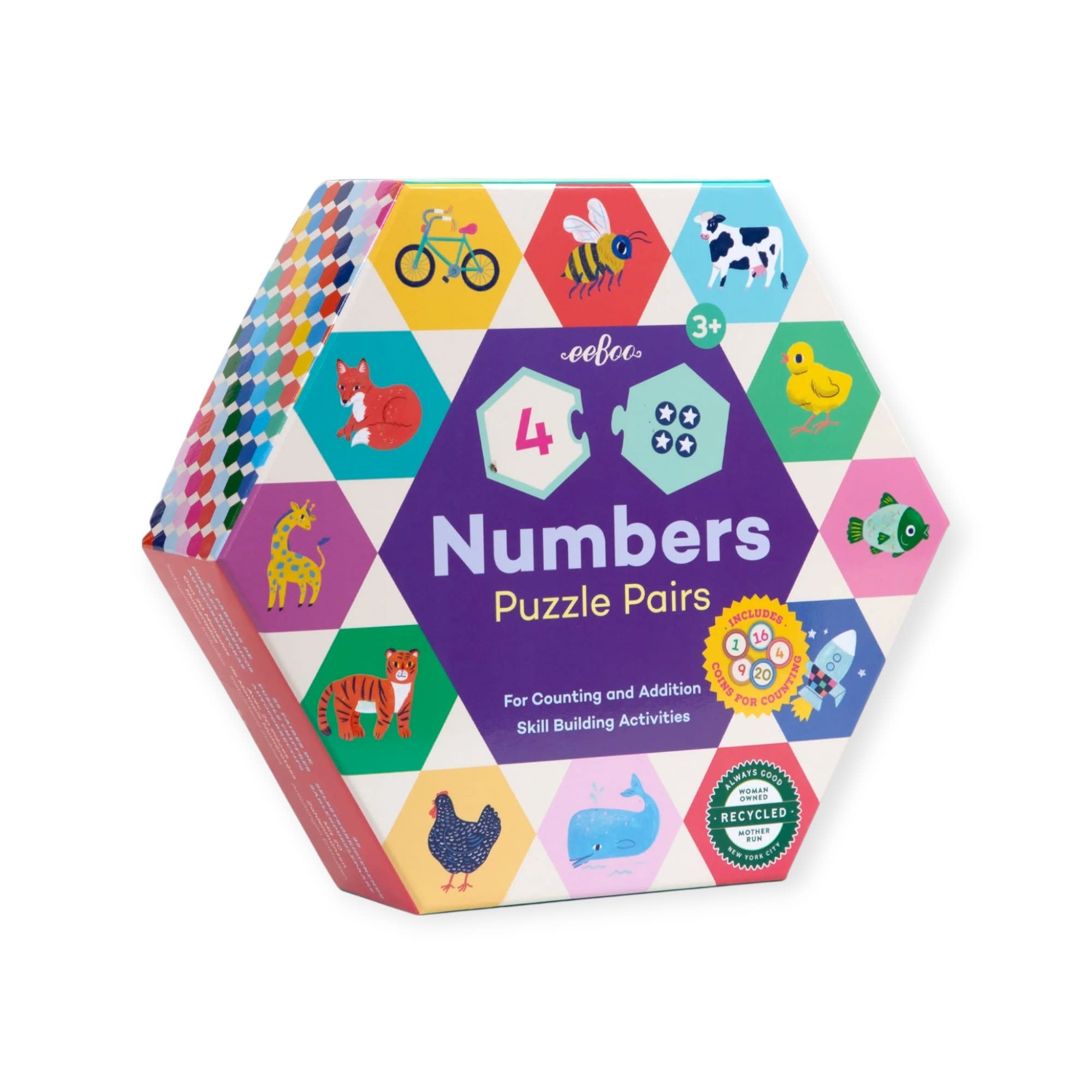 Numbers Hexagon Puzzle Pairs - American Folk Art Museum
