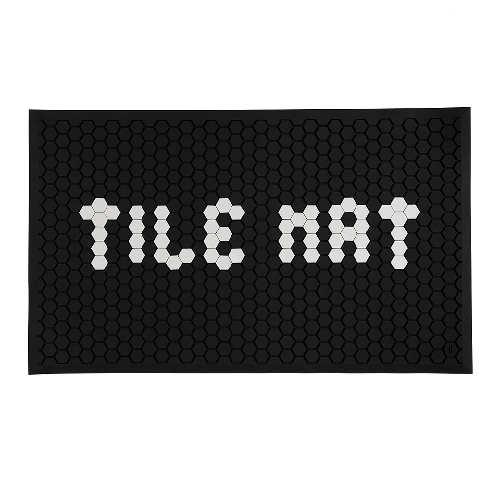 black standard tile mat - letter folk - george + maeve