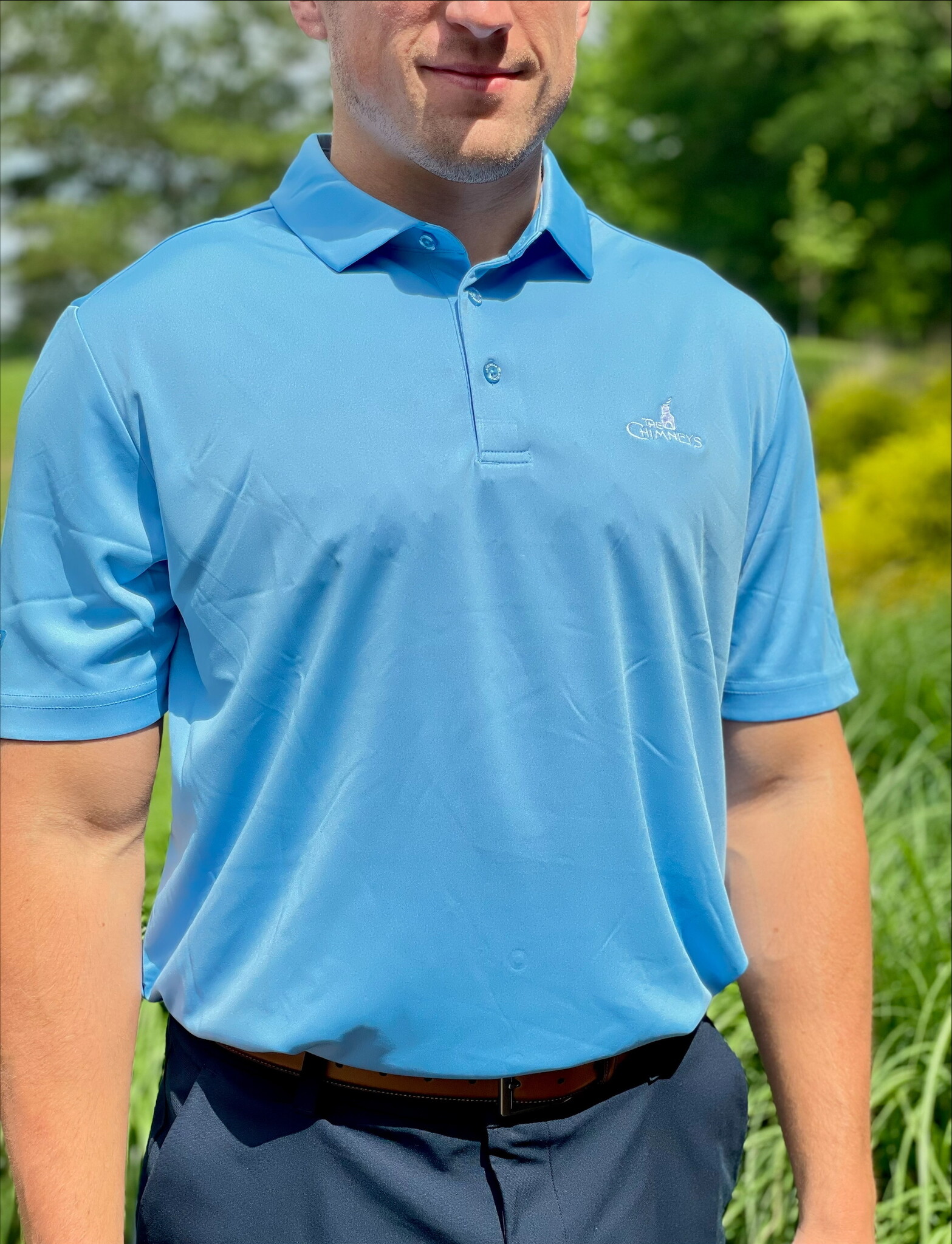 Levelwear Men's Solid Polo - The Chimneys Golf Course