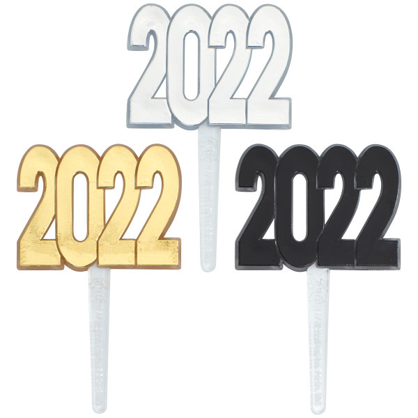 2022 GRAD CAKE TOPPER 8/PKT - Party Hunterz®