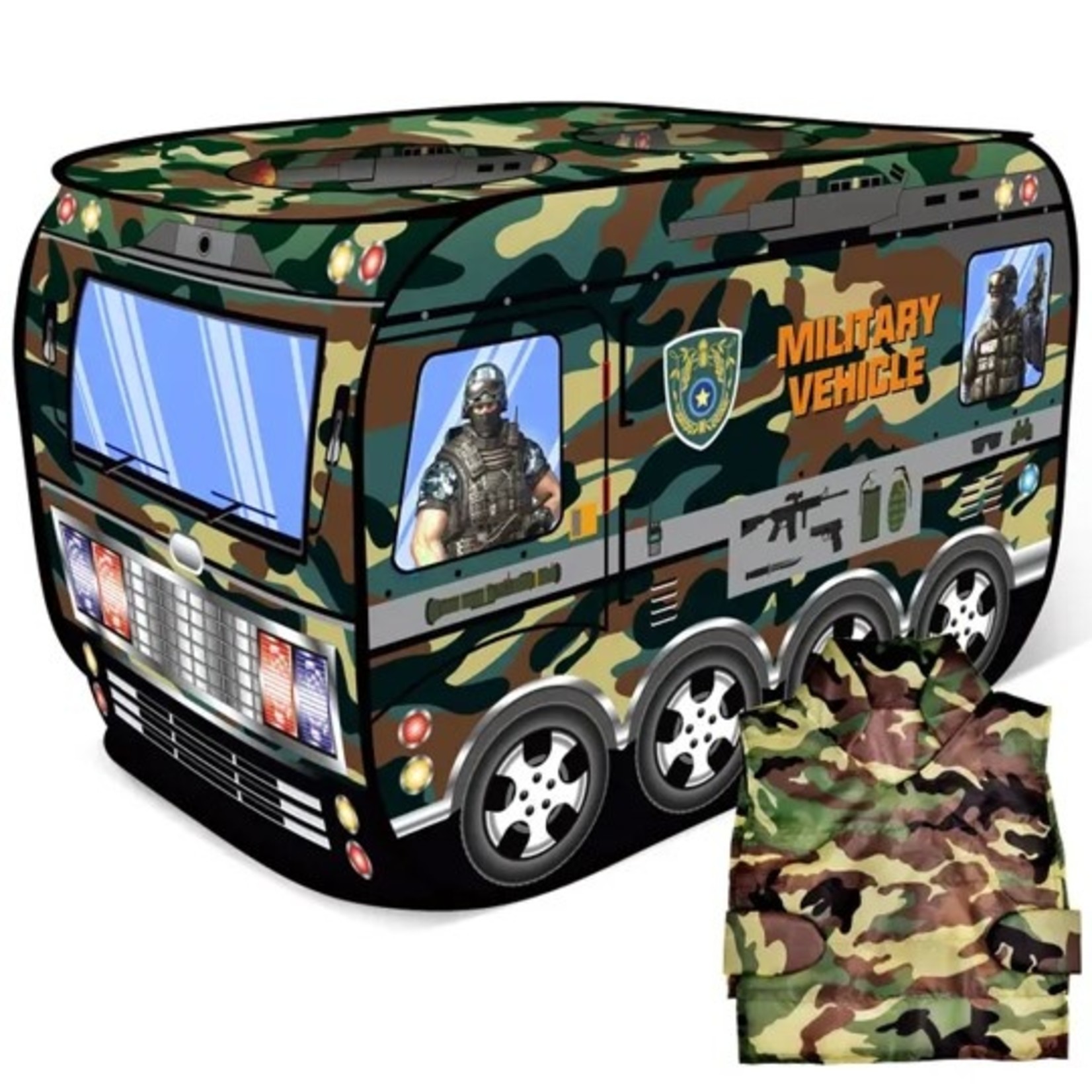 Military Pop-Up Play Tent with Army Costume - Party Hunterz®