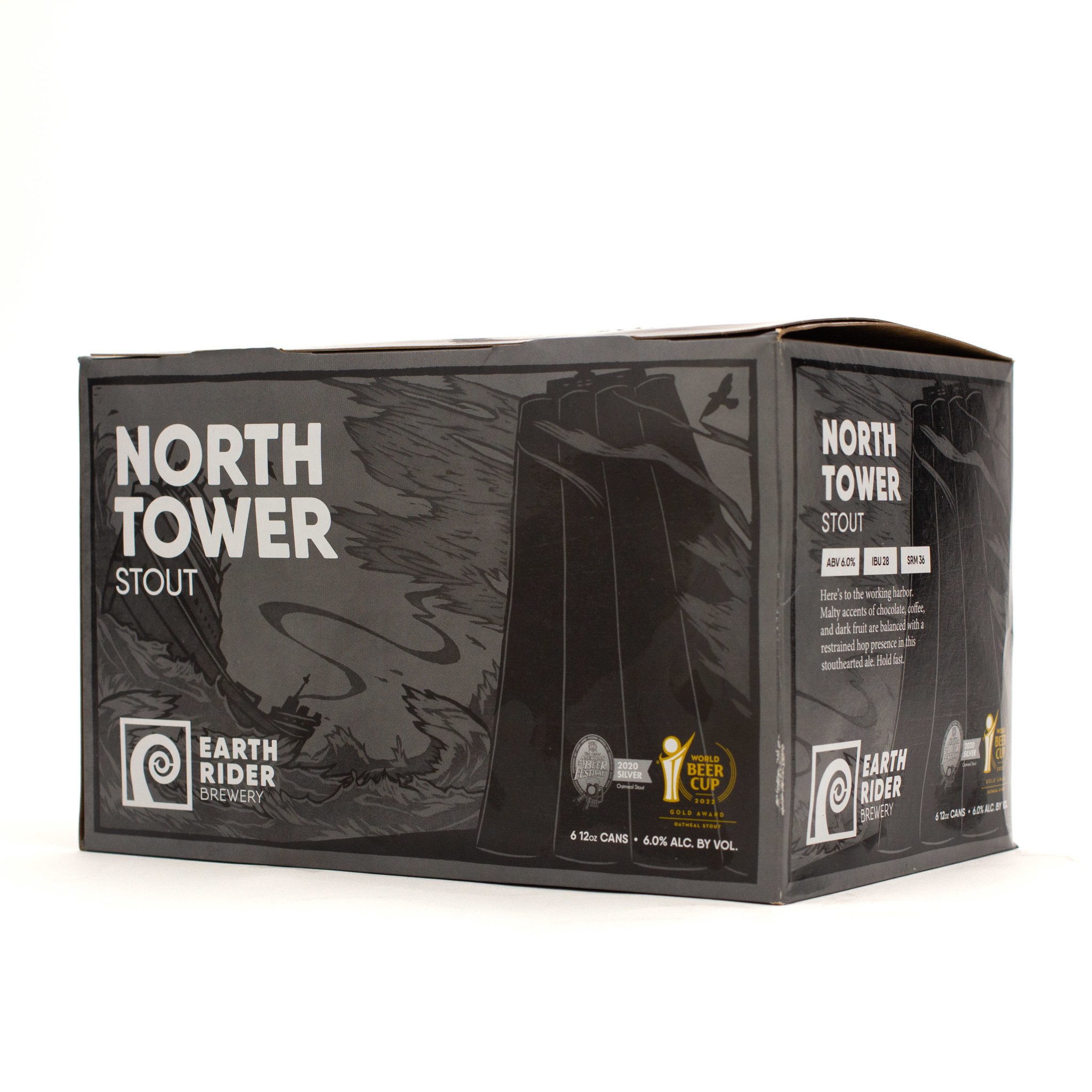Earth Rider North Tower Stout 6pk 12oz - Dabbler Depot
