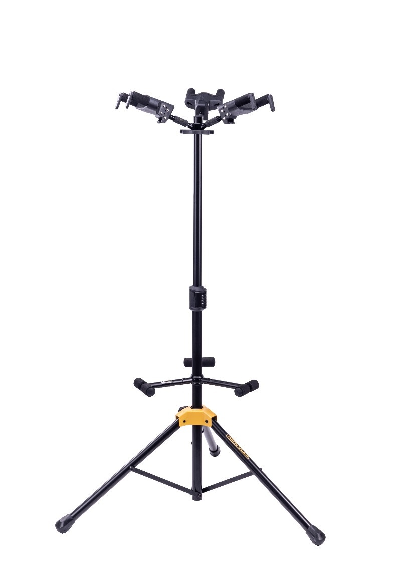 Hercules GS432B Plus AutoGrip Triple Guitar Stand w/ Foldable Backrest ...