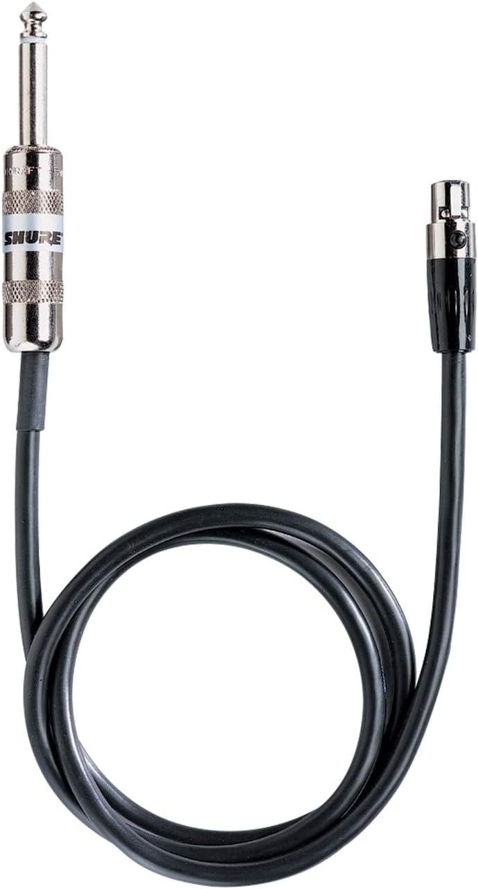 Shure WA302 2-Feet Instrument Cable, 4-Pin Mini Connector (TA4F) to 1/4 ...