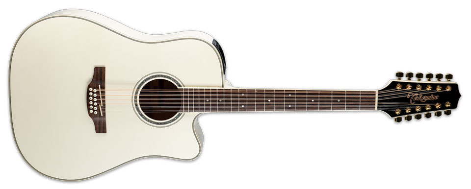 Takamine GD37CE-12 PW 12 String Elec/Acoustic Gloss Pearl White ...