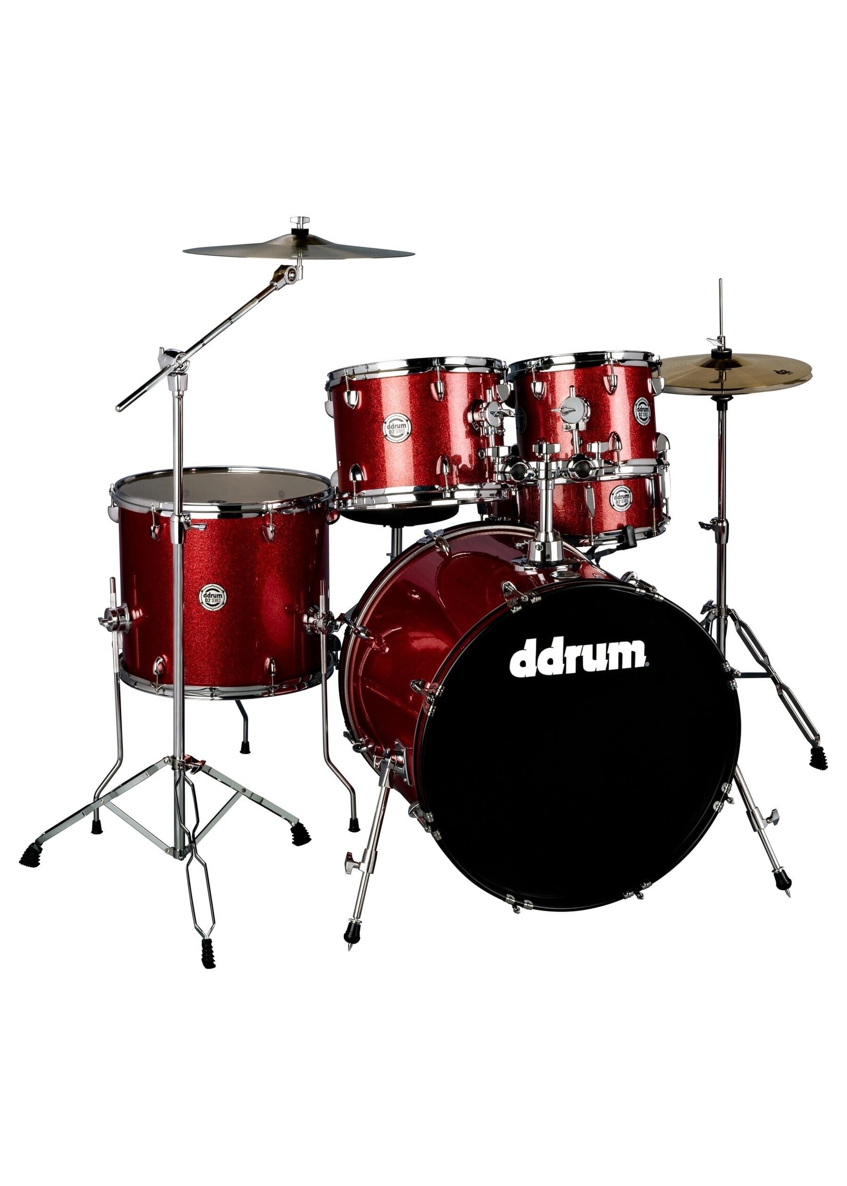 DDRUM D2 522 RSP 5-Piece Complete Drum Kit, Red Sparkle - Murphy's Music