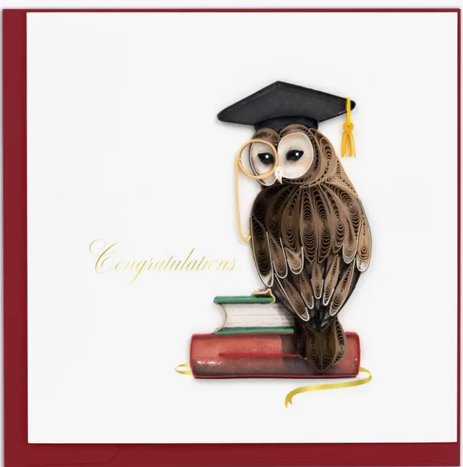 Q. Card - Graduation Owl - Danville Floral and Gifts