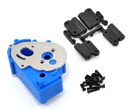 RPM Hybrid Gearbox Housing & Rear Mount Kit (Blue) #73615 - Hobby Time RC