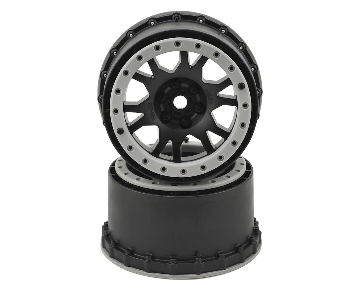 ProLine X-MAXX Impulse Pro-Loc Wheels (Black w/Stone Gray Rings) (2 ...