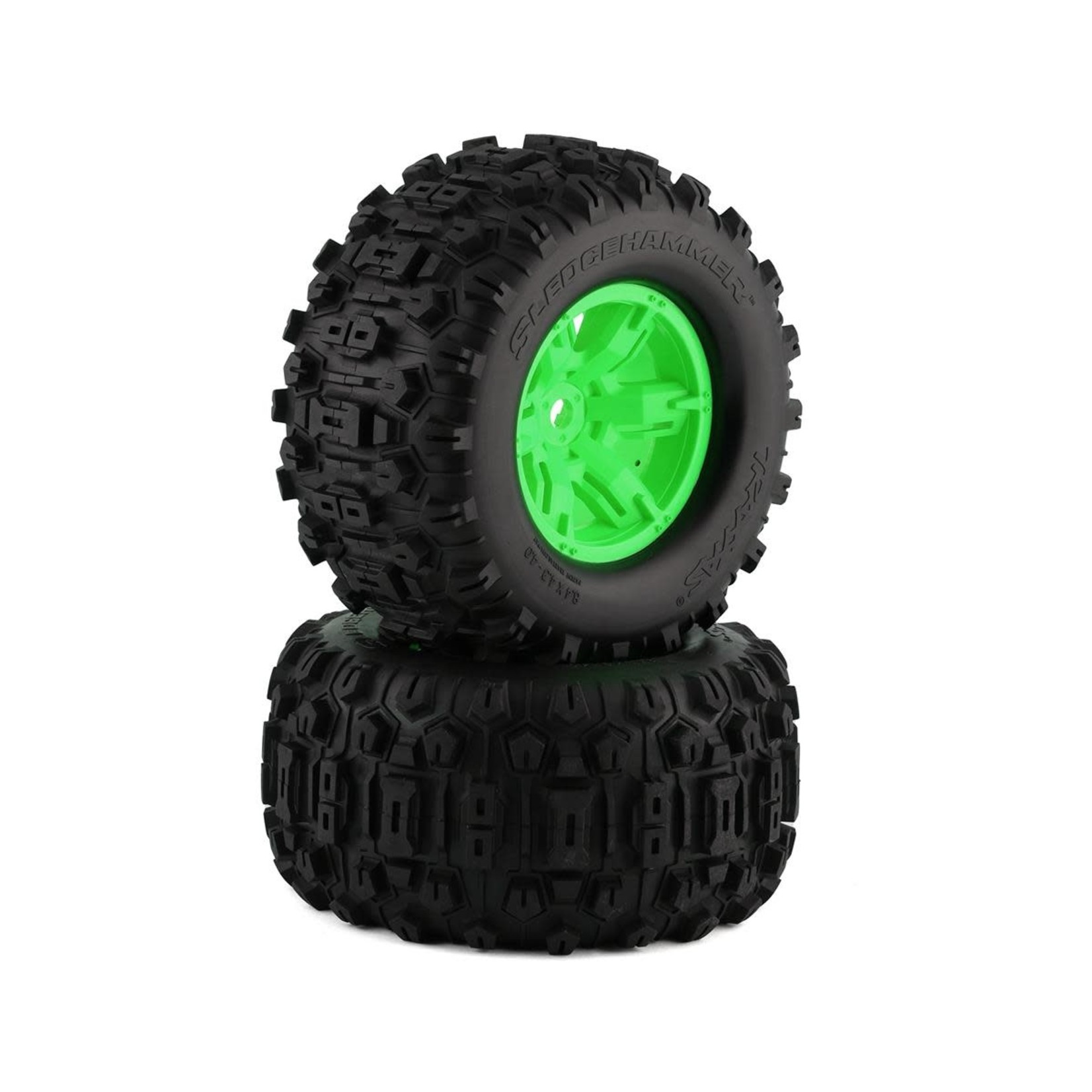 Traxxas X-Maxx Sledgehammer Pre-Mounted Tires w/17mm Hex (Green) (2 ...
