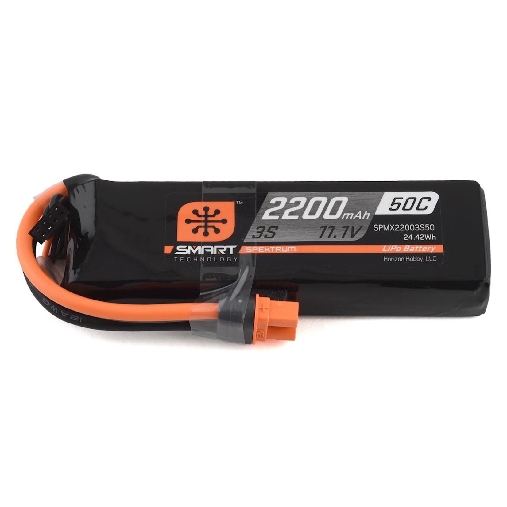 Spektrum RC 11.1V 2200mAh 3S 30C Smart LiPo Battery: IC3 #SPMX22003S30 - Hobby Time RC