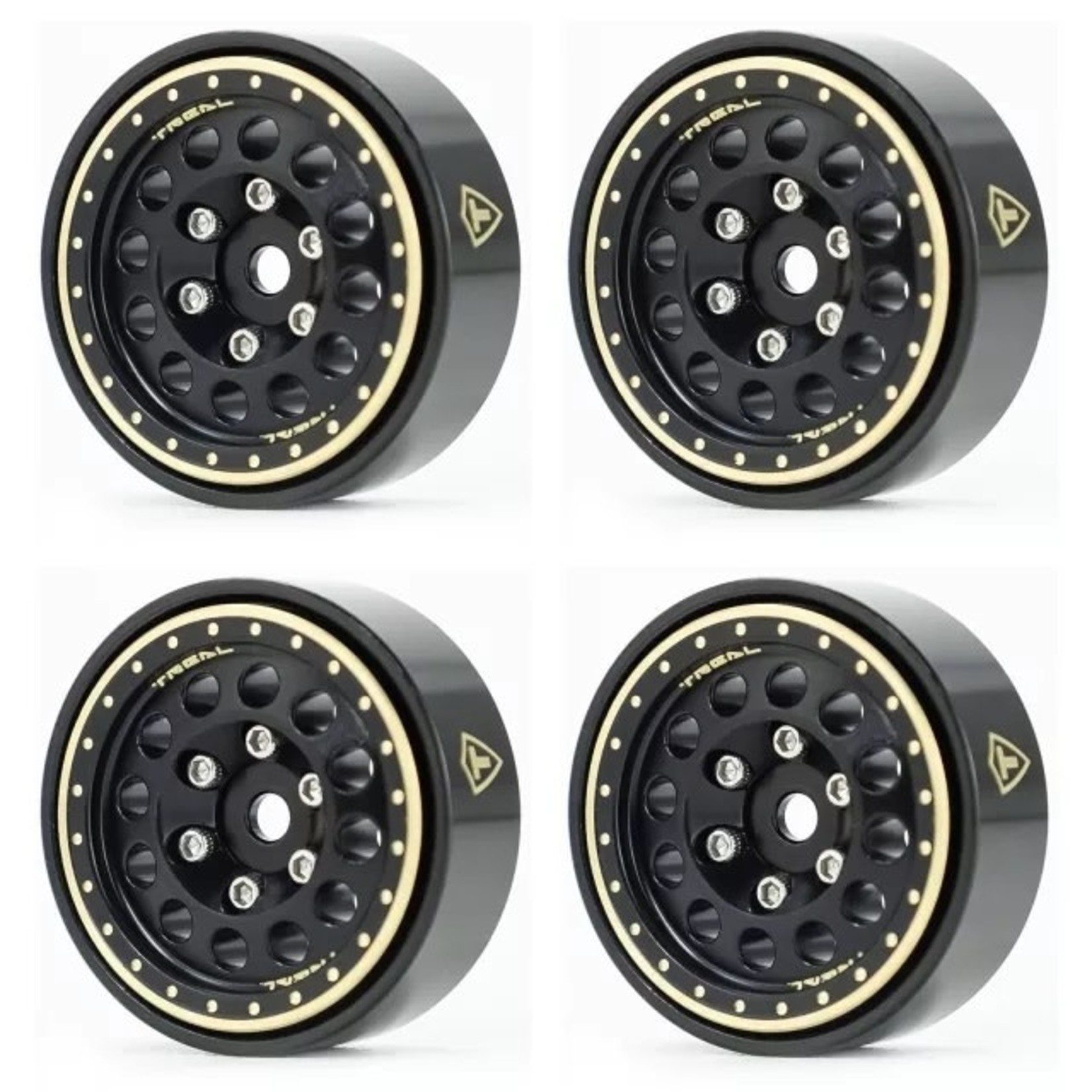 TREAL Type-A 1.0" Brass Beadlock Crawler Wheels for Axial SCX24 #X0039345J3 - Hobby Time RC