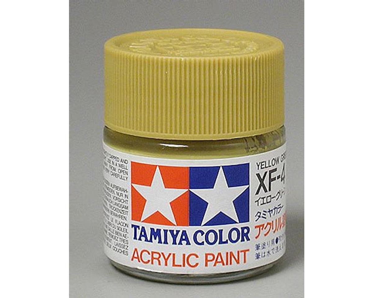 Tamiya XF-4 Flat Yellow Green Acrylic Paint (23ml) #81304 - Hobby Time RC