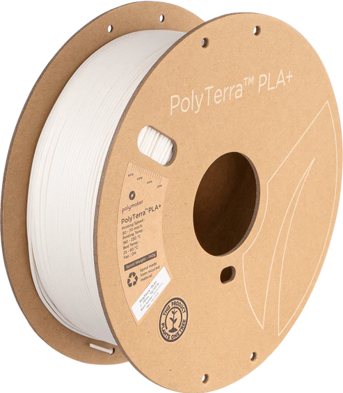 Polymaker PolyTerra™ PLA+ (1kg) (1.75mm, White) #PM70946 - Hobby Time RC