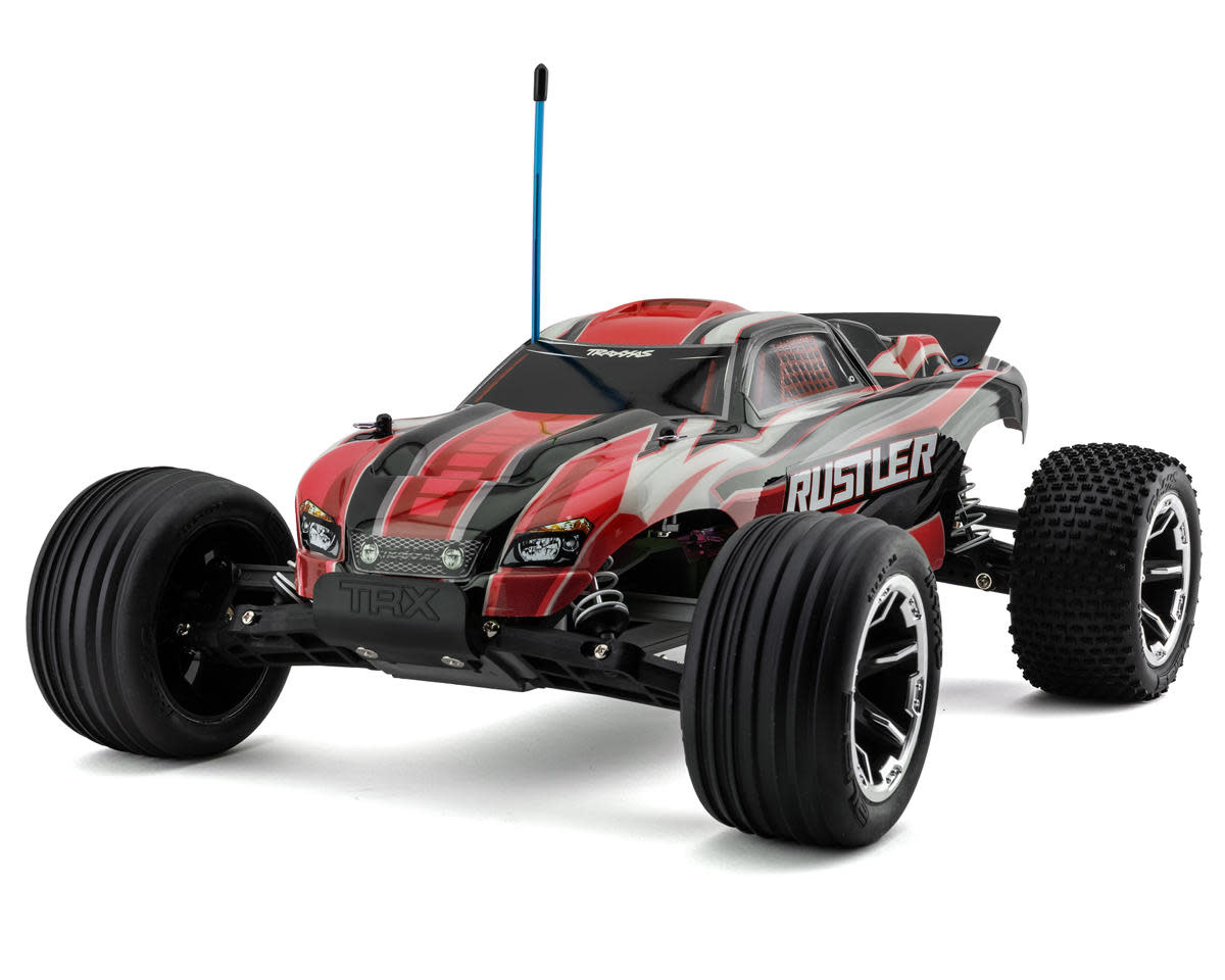 Traxxas Rustler 1/10 RTR Stadium Truck (Red) w/XL-5 ESC, TQ 2.4GHz ...