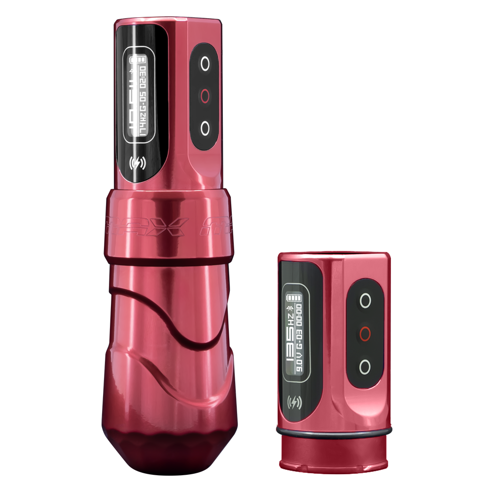 FK IRONS FLUX MAX SCARLET WITH 2 POWERBOLTS - Anarchy Tattoo Supplies