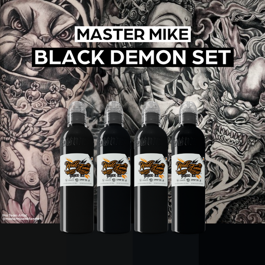 MASTER MIKE BLACK DEMON SET 4OZ - WORLD FAMOUS - Anarchy Tattoo Supplies