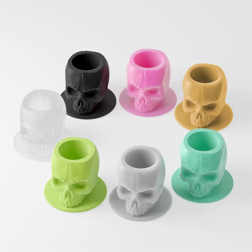 ULTRA SOFT SILICONE SKULLS INK CUPS - Anarchy Tattoo Supplies