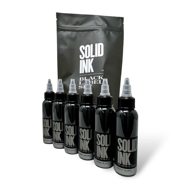 SOLID INK BLACK LABEL - GREY WASH SET INCLUDING LINING AND HEAVY (6 for the price of 5 ...