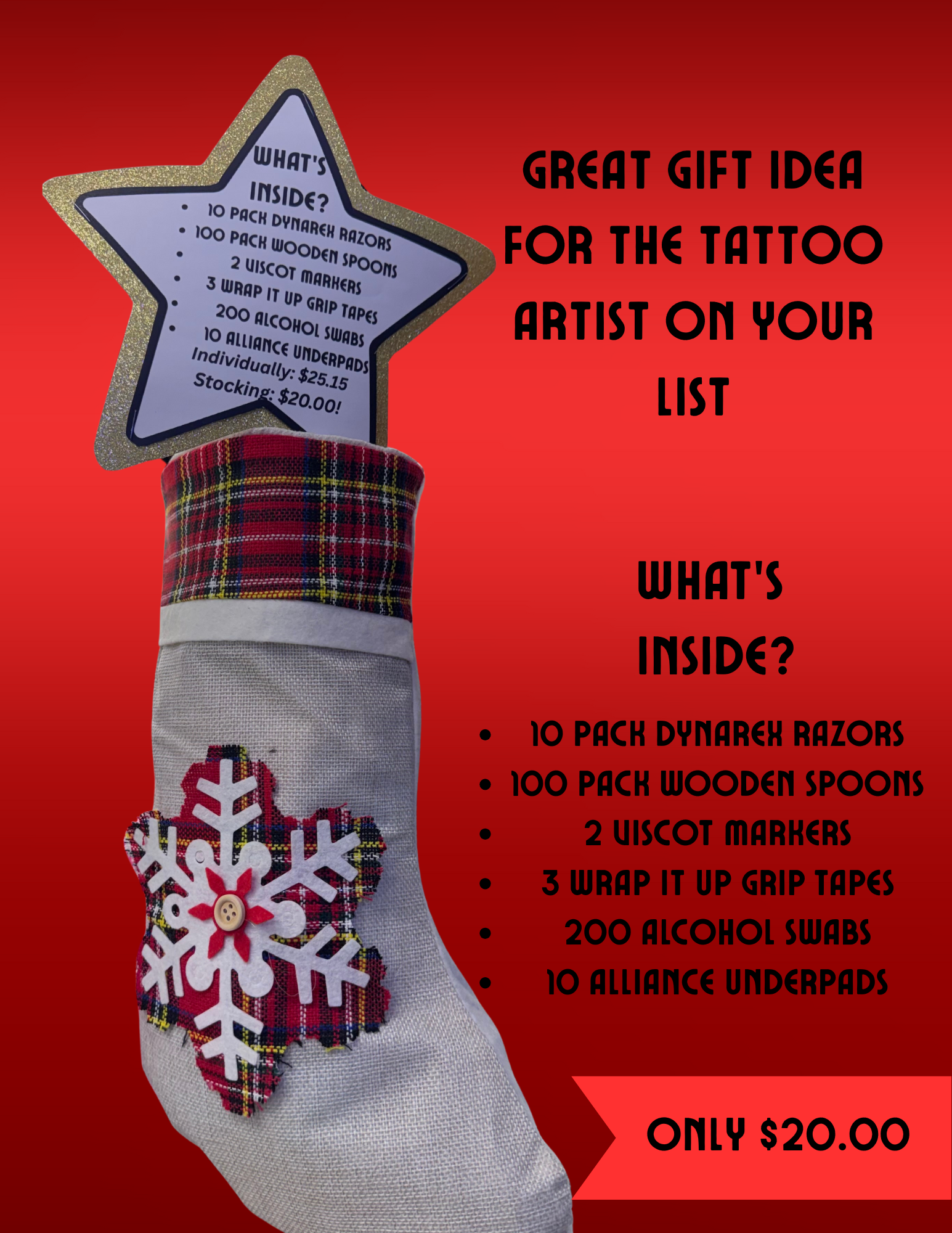 CHRISTMAS STOCKING - Anarchy Tattoo Supplies
