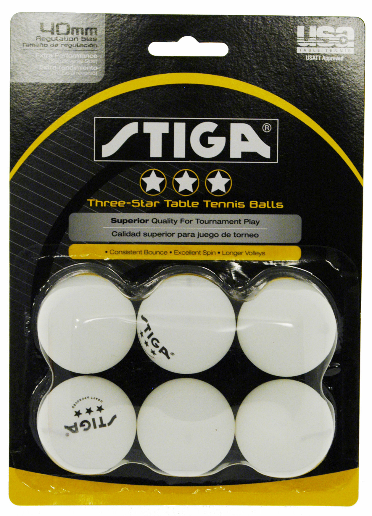 Stiga 3 STAR Table Tennis Balls White - Courtside Sports