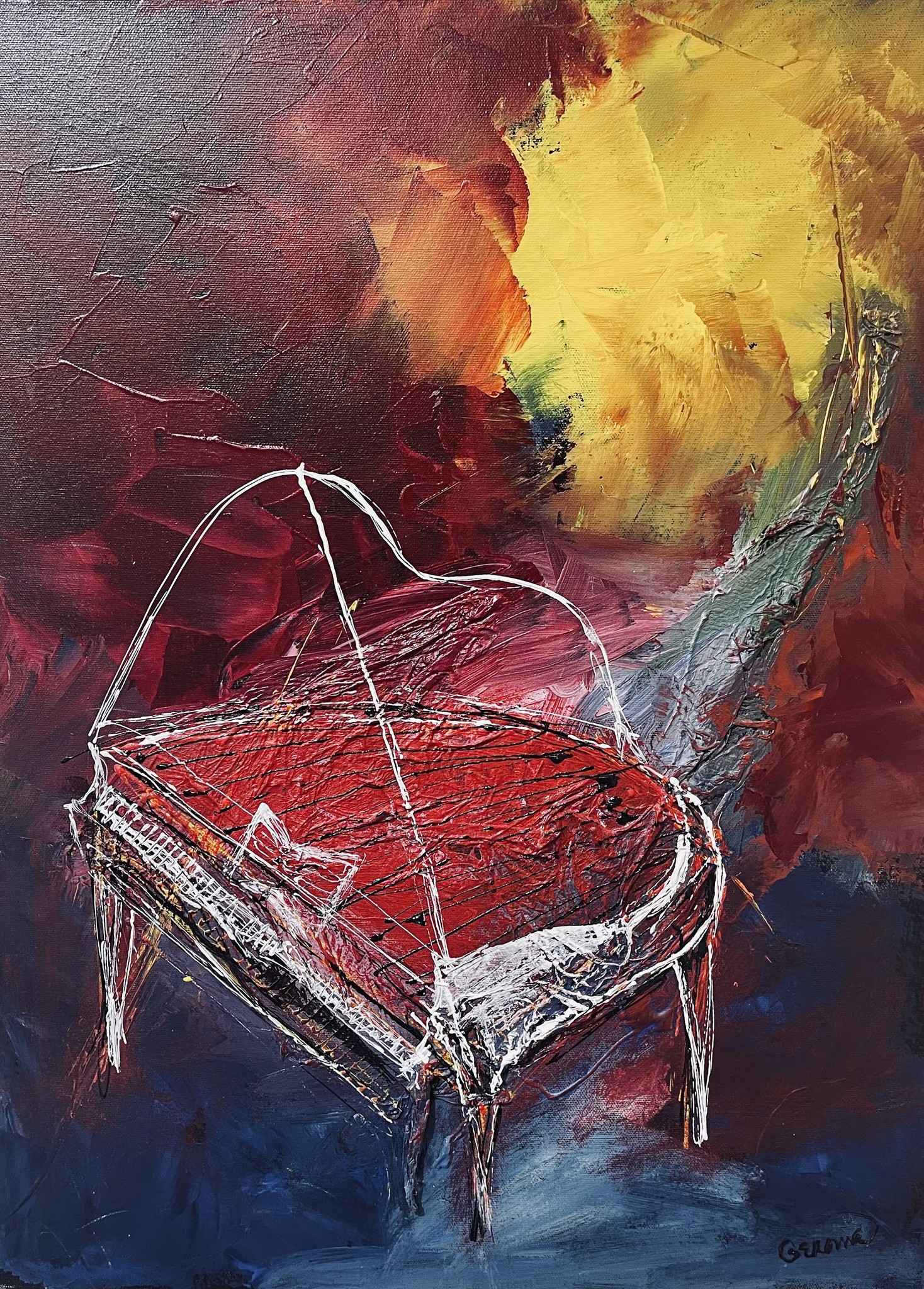 MEMG GEROME MEMINGER In Tune 36 X 36 Acrylic on canvas - BlueSkies Art ...