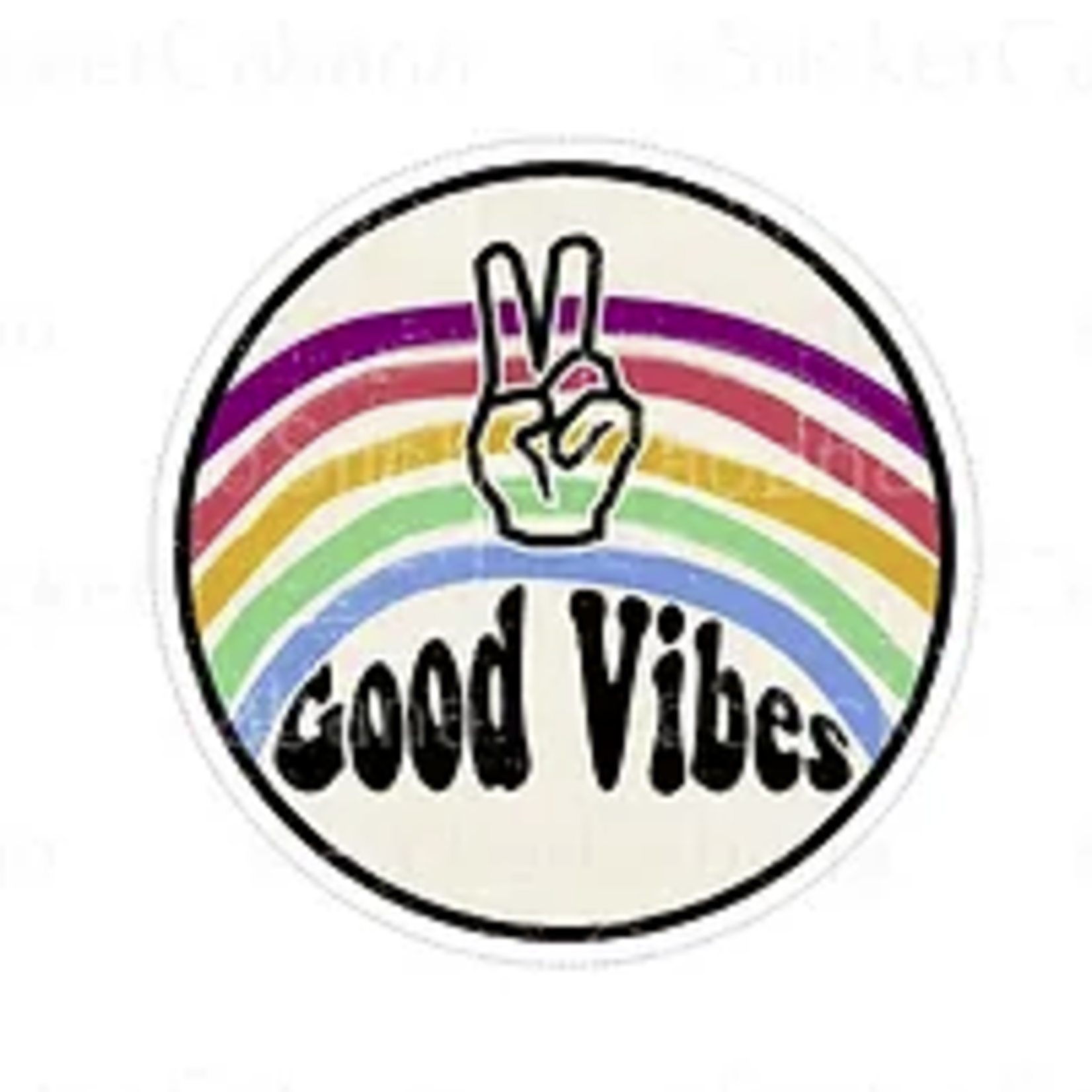 Good Vibes Rainbow Sticker - Energy Within Crystals