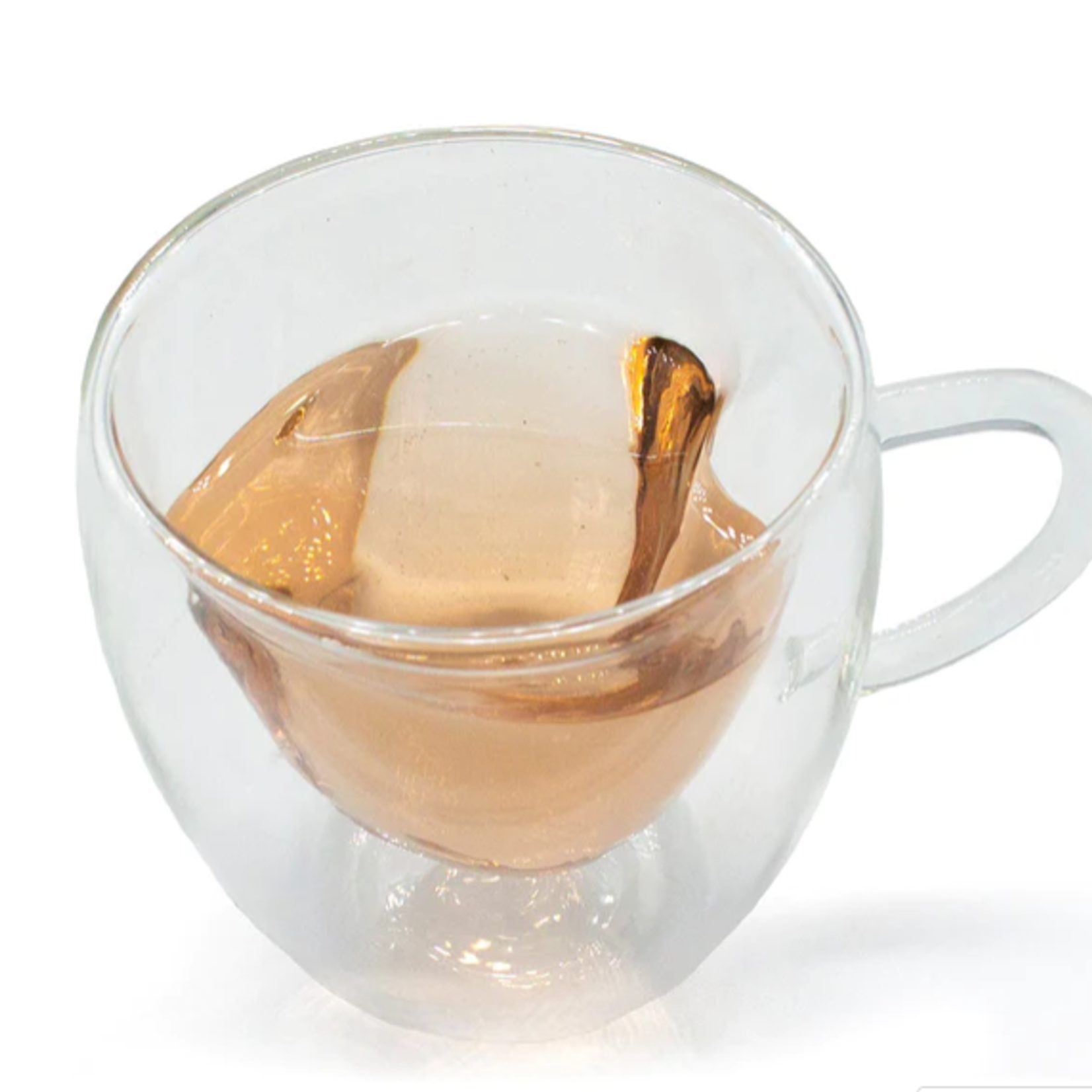 Double Walled Glass Heart Cups 8 oz - The Energy Within KC Crystal and ...