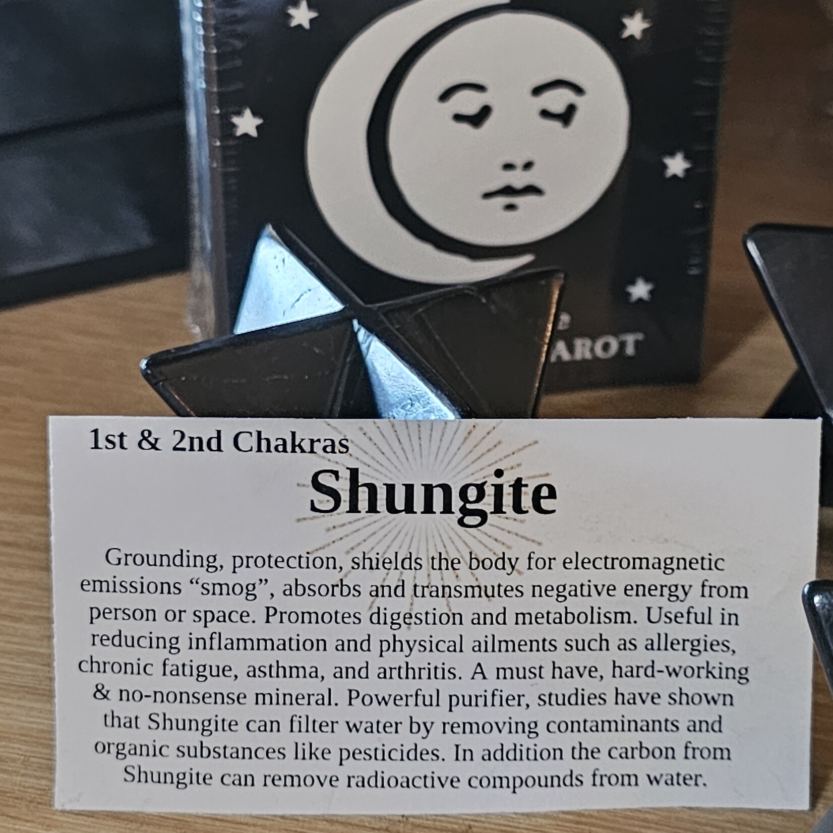 Shungite Merkaba 4cm - The Energy Within KC Crystal and Metaphysical Shop