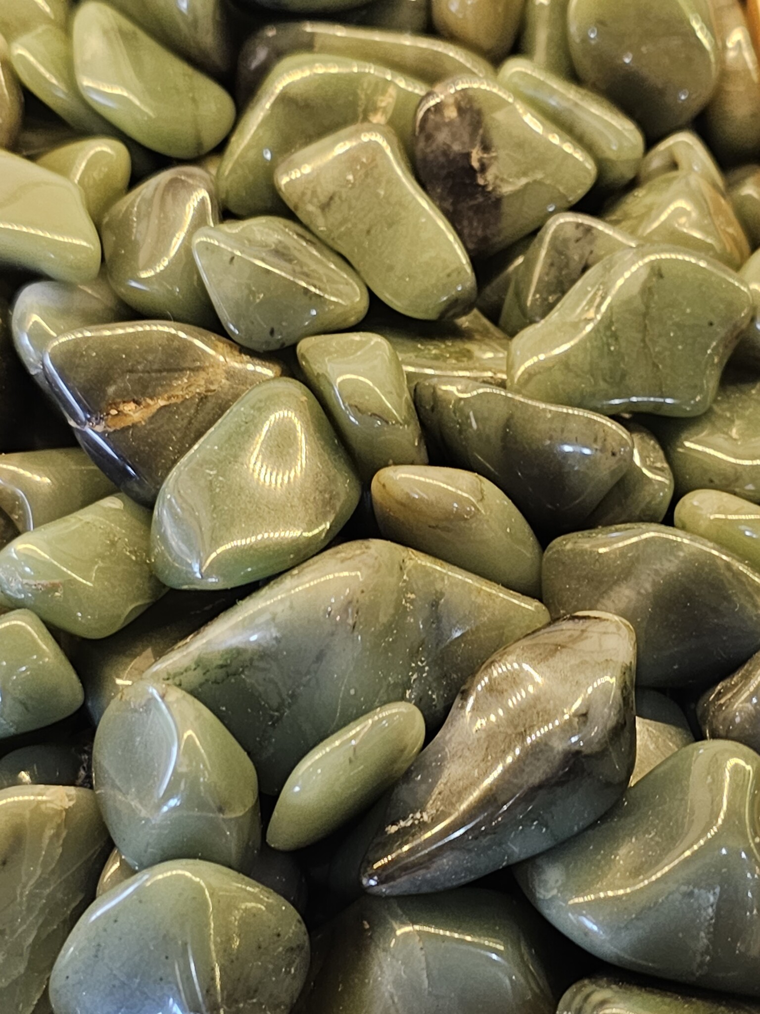 Green Chert Tumbled - Energy Within Crystals