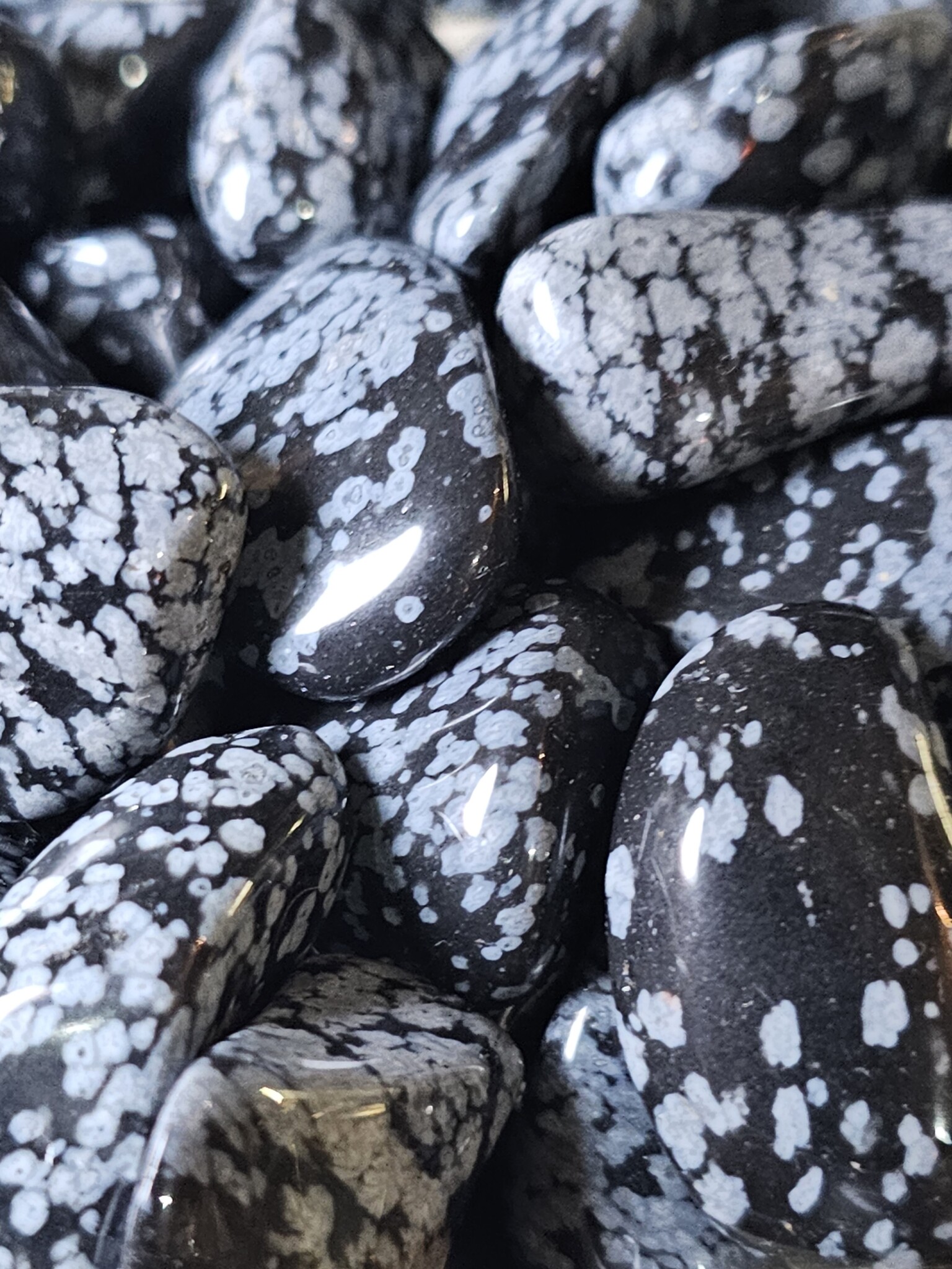 Snowflake Obsidian Tumbled - Energy Within Crystals