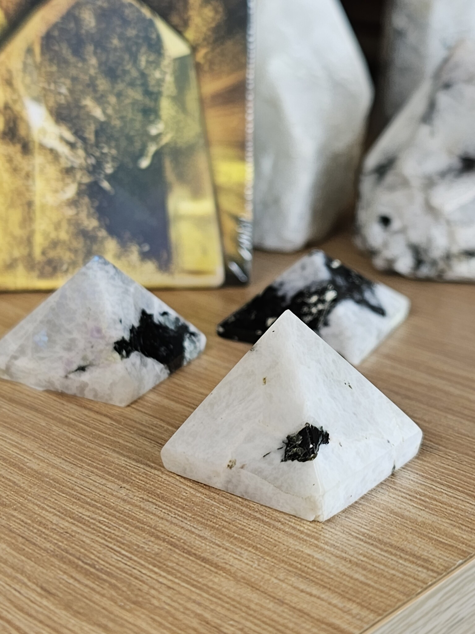 Rainbow Moonstone Pyramid 1" Base - Energy Within Crystals