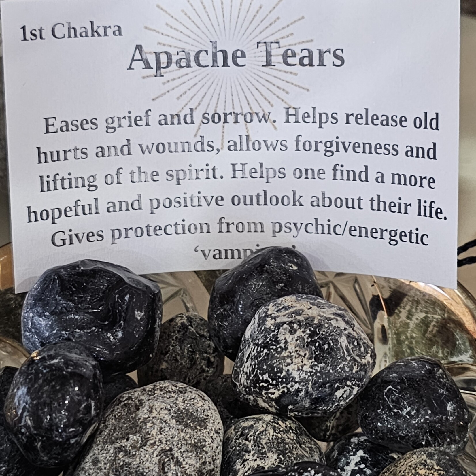 Apache Tears Rough Tumbled - The Energy Within KC Crystal and ...