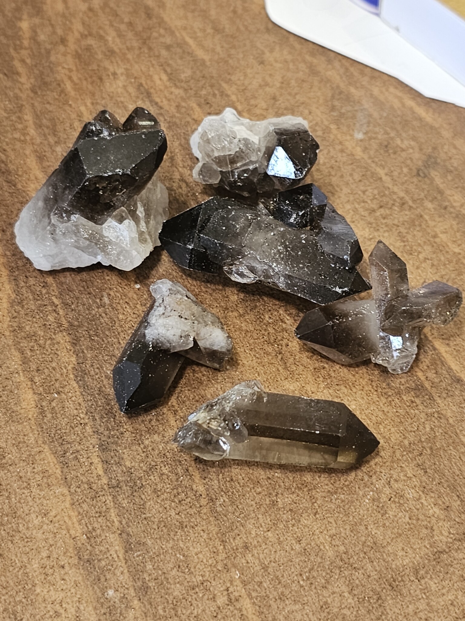 6 Piece Set: Smokey Quartz House Grid Tiny Clusters - Energy Within ...
